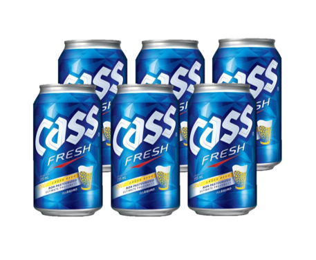 CASS BEER CAN 355ML*6P — Happy Mart